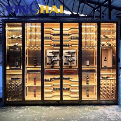 China Supermarket Large Scale Commercial Wine Cabinet Stainless Steel Constant Temperature for sale