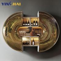 China Customized Luxury Wine Cabinet Circle Stretchable Sea Urchin Stainless Steel For Villa Bar for sale