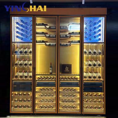 China Customizable Stainless Steel Wine Cabinet Commercial And Residential Luxury Wine Cabinet for sale
