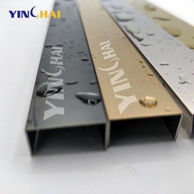 China T Shape Stainless Steel Skirting Board Decorative For Hotels Or Home Bathroom for sale