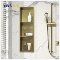 China Home Bathroom 304 Stainless Steel Recessed Shower Shelf Customization Rustproof for sale