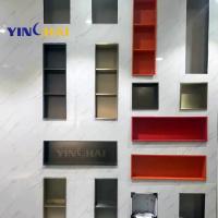 China Mirror Stainless Steel Niche Wall Decor 2mm Board Metal Shower Niche For Hotel Bathroom for sale