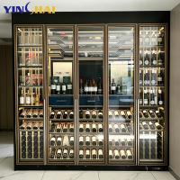 China Stainless Steel With Glass Door Constant Wine Cabinet For Living Room for sale