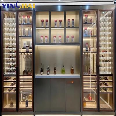 China Modern Luxury Classic Steel 304 Custom Red Wine Cabinet for sale