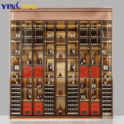 China Modern Stainless Steel Bar Wine Storage Cabinet  Display For Living Room for sale