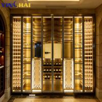 China Factory Made Metal And Glass Door Bar Cabinet Restaurant Wine Display Cabinet for sale