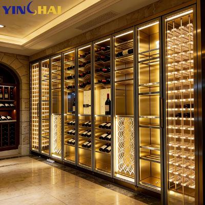China Luxury Classic Wine Storage Furniture Red Wine Showcase Cabinet For Home for sale
