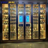 China Custom Made stainless steel built in wine cabinet large wine fridge capacity for sale