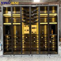 China Custom Made stainless steel built in wine cabinet large wine fridge capacity for sale