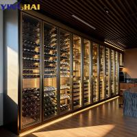 China wine enthusiast cabinet sideboard dual zone wine fridge bar cabinet for wine fridge for sale