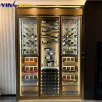 China YINGHAI Freestanding Wine Storage Cabinet with LED Light & Tempered Glass Doors for sale