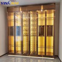 China YINGHAI Freestanding Wine Storage Cabinet with LED Light & Tempered Glass Doors for sale