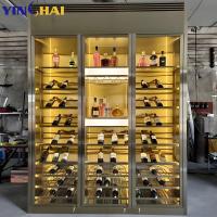 China YINGHAI Freestanding Wine Storage Cabinet with LED Light & Tempered Glass Doors for sale