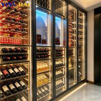 China Luxury Glass Wine Display Cabinet with LED Light for Living Room Home Bar for sale