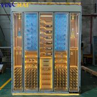 China 120 bottle Wine Cabinet with LED Light for Living Room & Bar for sale