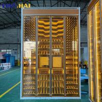 China Modern Glass Wine Refrigerator with LED Light Frame Freestanding Storage for sale