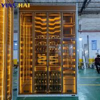 China Modern Glass Wine Refrigerator with LED Light Frame Freestanding Storage for sale