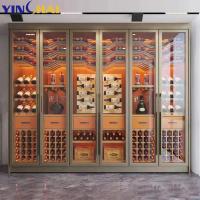 China Modern Large capacity Wine Cabinet Freestanding Glass Door Liquor Rack for Home Use for sale