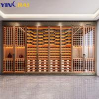 China Modern Large capacity Wine Cabinet Freestanding Glass Door Liquor Rack for Home Use for sale