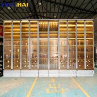 China Modern 60-300 Bottle Wine Cabinet Glass Door Freestanding Wine Rack for sale