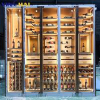 China Modern 60-300 Bottle Wine Cabinet Glass Door Freestanding Wine Rack for sale