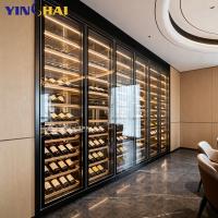 China Built-In Wine Cooler Custom 50-59 Bottle Dimension Dual Zone Wine Cooler for sale
