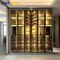 China Commercial Freestanding Wine Refrigerator with LED Light Glass Door for sale