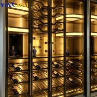 China Commercial Freestanding Wine Refrigerator with LED Light Glass Door for sale