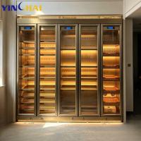 China Dual Zone 50-59 Bottle Wine Cabinet Glass Door Freestanding Liquor & Wine Storage for sale
