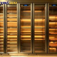 China Dual Zone 50-59 Bottle Wine Cabinet Glass Door Freestanding Liquor & Wine Storage for sale