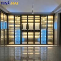 China Dual Zone Wine Cooler Wine Cabinet with LED Light & Clear Glass Doors for sale