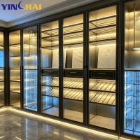 China Dual Zone Wine Cooler Wine Cabinet with LED Light & Clear Glass Doors for sale
