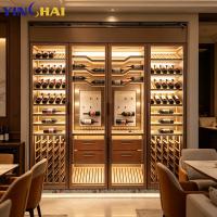 China Medium 50-59 Bottle Stainless Steel Wine Cabinet Bottle Wine Cooler for sale
