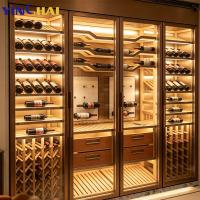 China Medium 50-59 Bottle Stainless Steel Wine Cabinet Bottle Wine Cooler for sale