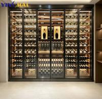 China Modern Black Constant Temperature Wine Cellar Glass Door Liquor Rack for Home for sale