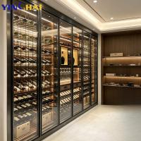 China Modern Black Constant Temperature Wine Cellar Glass Door Liquor Rack for Home for sale