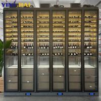 China Modern Black LED Wine Cabinet Freestanding Glass Door Liquor Rack for Home for sale