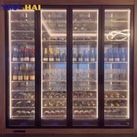 China Dual Zone Wine Cabinet Glass Door Liquor Storage for Home & Bar for sale