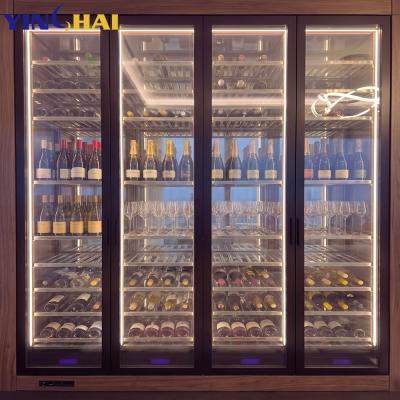 China Dual Zone Wine Cabinet Glass Door Liquor Storage for Home & Bar for sale