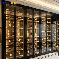 China Modern LED Wine Cabinet with Glass Door Freestanding Liquor Display for sale