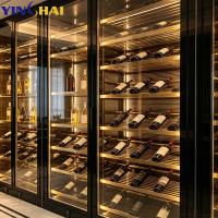 China Modern LED Wine Cabinet with Glass Door Freestanding Liquor Display for sale