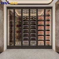 China Recessed Installation Wine Cooler Glass Door Dual Zone Storage Unit for sale