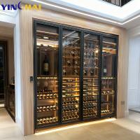 China Commercial Grade Wine Cabinet Wood Glass Door Dual Zone Cooler for sale