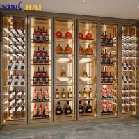 China Constant Temp Wine Cabinet Wood Glass Door Built-in Cooler for sale
