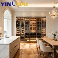 China Custom Constant Temperature Stainless Steel Wine Cabinet with LED Light for sale