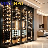 China Stainless Steel Oak Constant Temperature Wine Cooler Cabinet App Controlled for sale