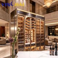 China Arched Stainless Steel Constant Temperature Wine Cabinet APP Control for sale