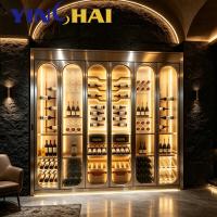 China Arched Stainless Steel Constant Temperature Wine Cabinet With APP Temperature Control for sale