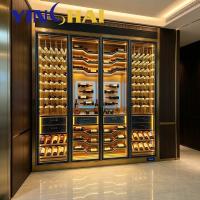 China Luxury Freestanding Stainless Steel Thermostatic Wine Cabinet with Smart APP Control for sale
