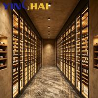 China Custom Stainless Wine Cooler Solid Oak Silent Wine Storage Racks for sale